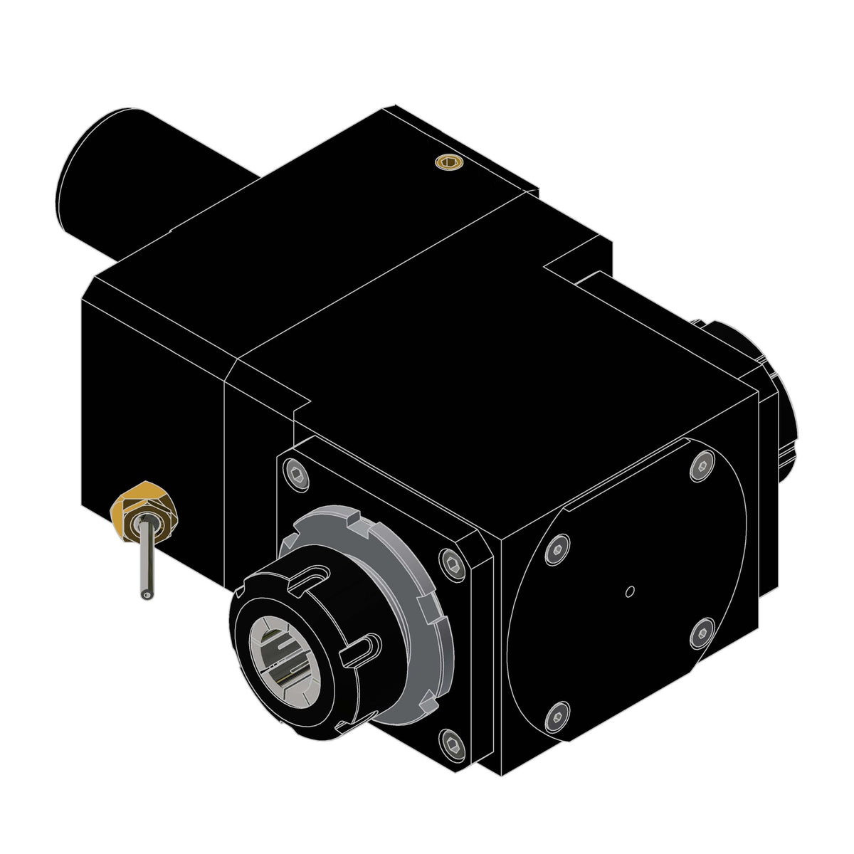 MAZAK MP7 130MM CL 2 Spindle OFFSET RIGHT ANGLE; ER32 LIVE TOOL; EXT C ...