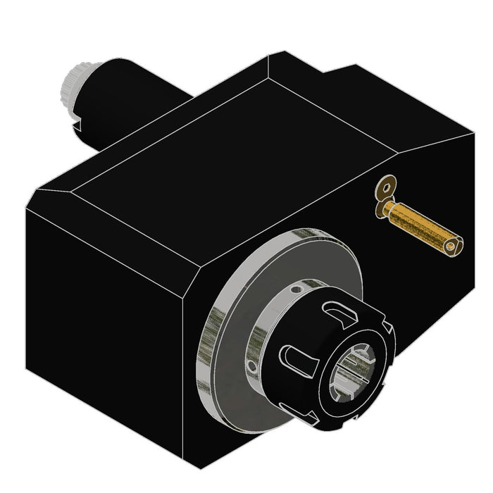 30MM VDI DIN5480 ER25 OFFSET RH STRAIGHT LIVE TOOL EXT COOLANT — CNC ...