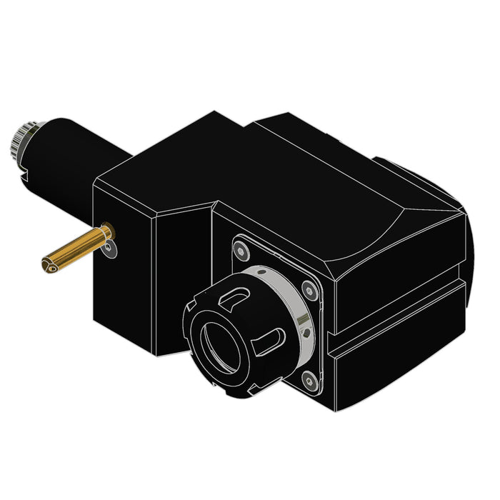 40MM VDI DIN5480 ER32 REAR SET RIGHT ANGLE LH LIVE TOOL INT COOLANT ...