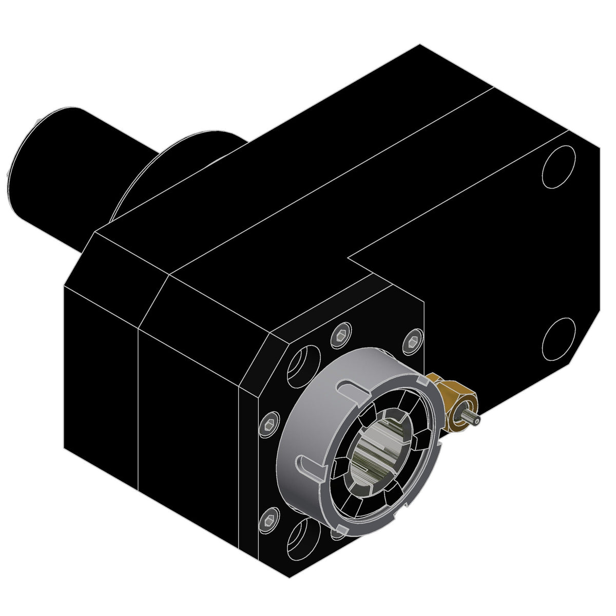 MAZAK SM350 OFFSET STRAIGHT LIVE TOOL: ER40 OUTPUT: EXT COOLANT; MAX R ...